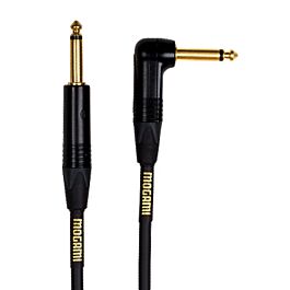 Mogami 3 ft Gold Straight End to Right Angle Instrument R Cable